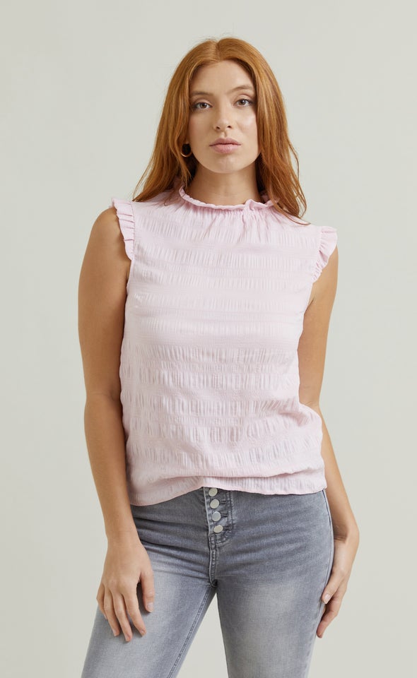 Cdc Ruffle Detail Shell Top Pagani
