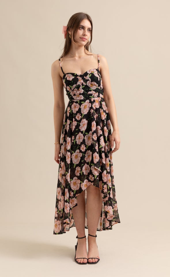 Chiffon Sweetheart Fishtail Dress | Pagani