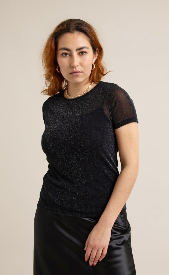 Mesh Lurex Ss Top Pagani