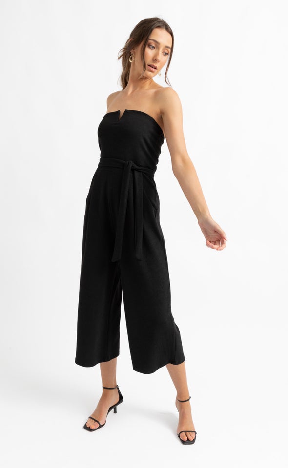 Notch Front Knit Jumpsuit Pagani