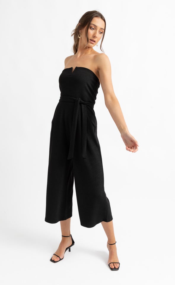 Notch Front Knit Jumpsuit Pagani