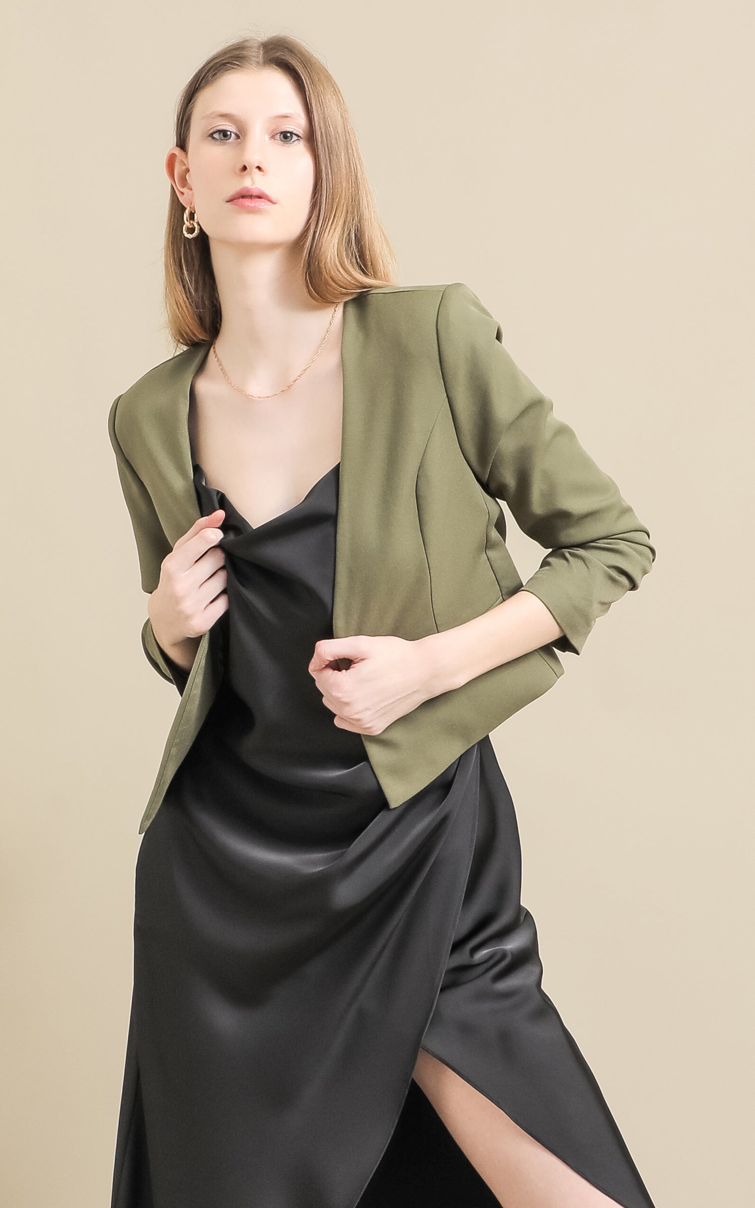 Soft Twill Open Blazer | Pagani